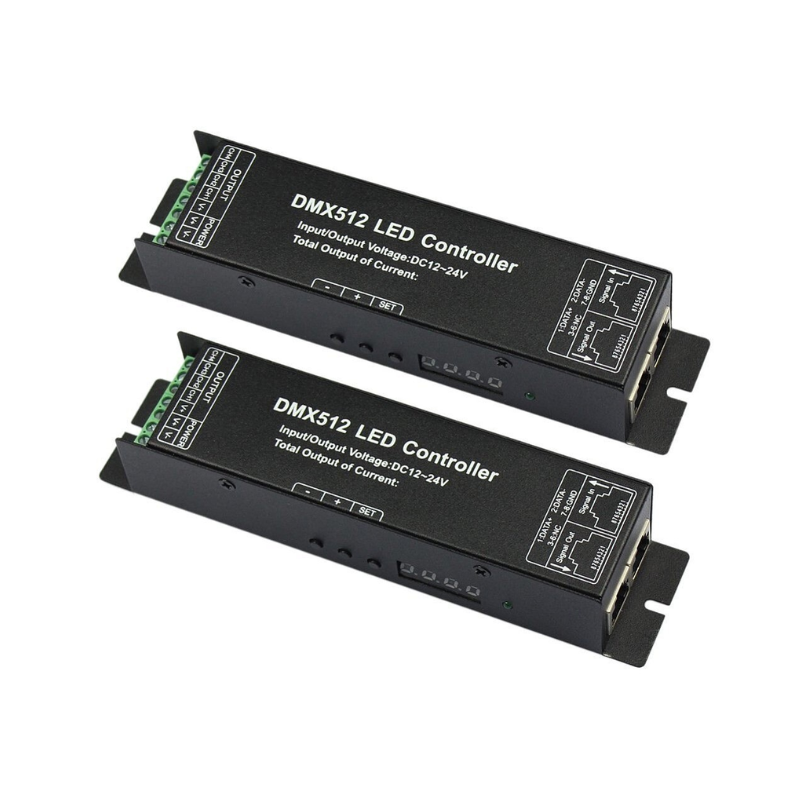Controler DMX 512 RGBW 4x4A 12-24V Slim | led-box.ro