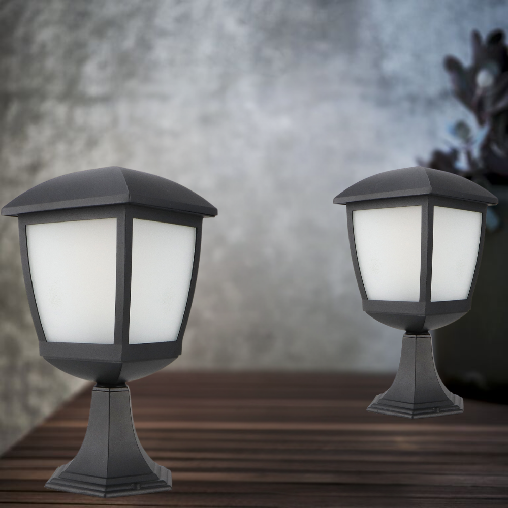 Felinar cu picior pentru gradina House, metal, cu sticla| Led-Box.ro ...