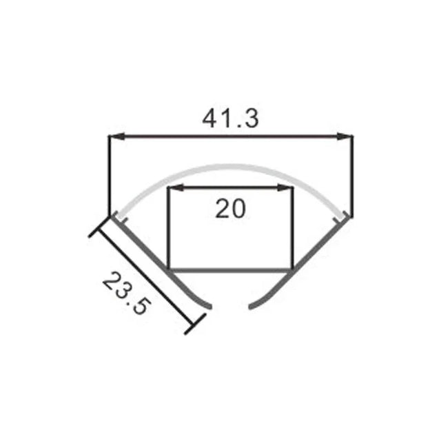 Profil LED de colt Oehq, montaj aparent/suspendat, 23.5 x 41,3 mm – led ...