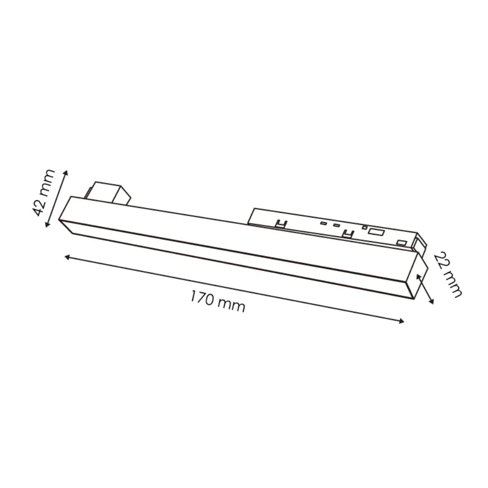 Proiector Liniar Chip Osram 10W Sina Magnetica 48V, Seria 20mm – led-box.ro