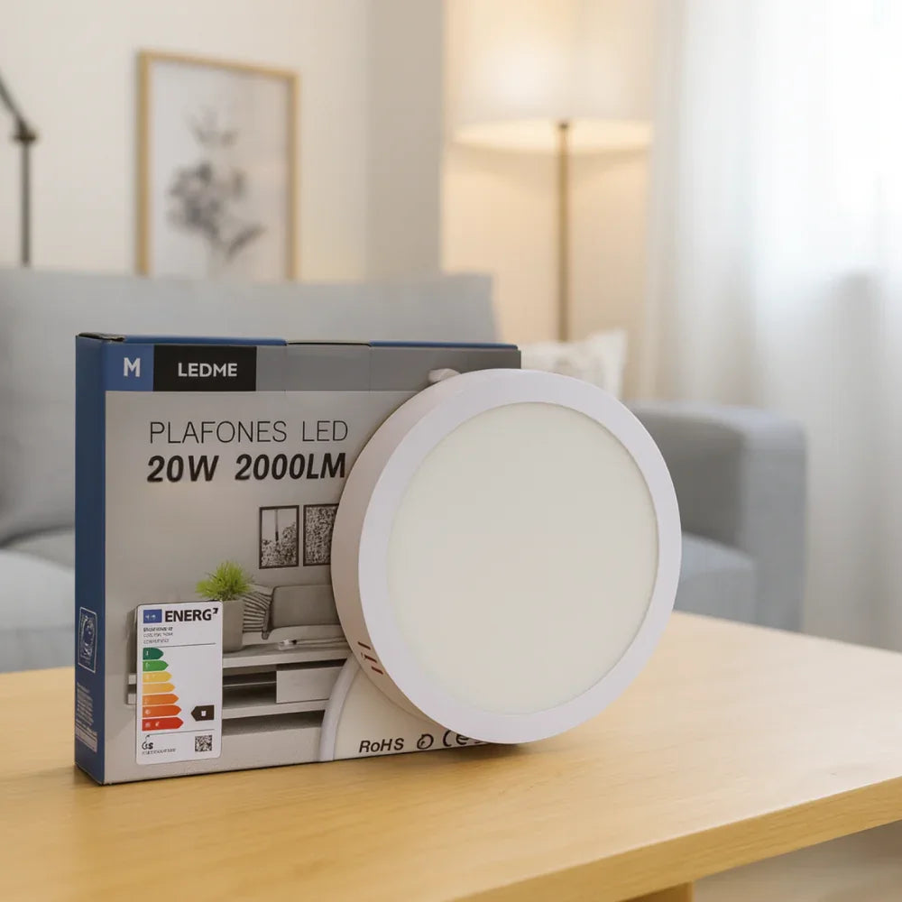 Spot LED 20W alb – CCT, 120°, CRI ≥80, 30.000 h, montaj pe suprafață ...