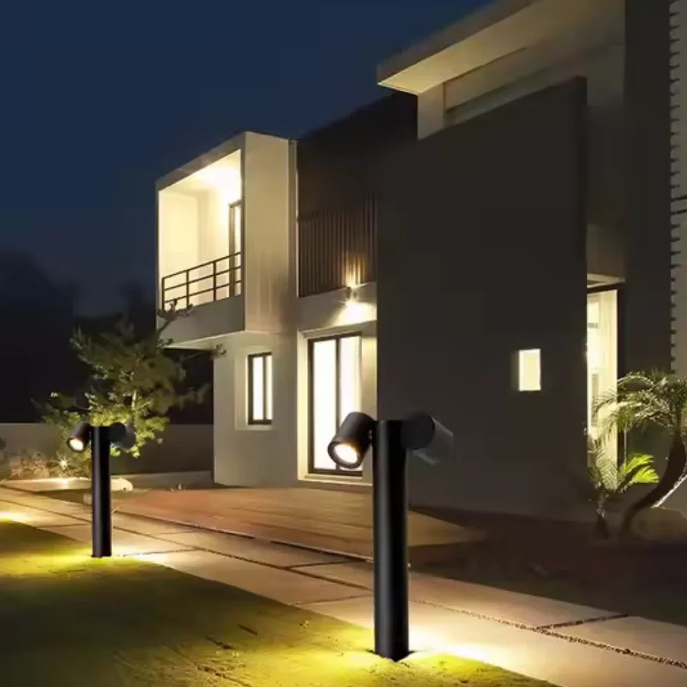 Stalp iluminat gradina Urban, cu 2 surse de iluminat GU10, inlocuibile ...
