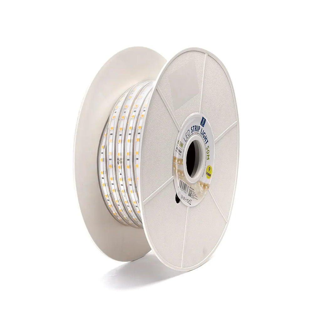Banda LED 220V, 60 x SMD 5050, IP65, rola 50m, 3000K - Led-Box.ro – led ...